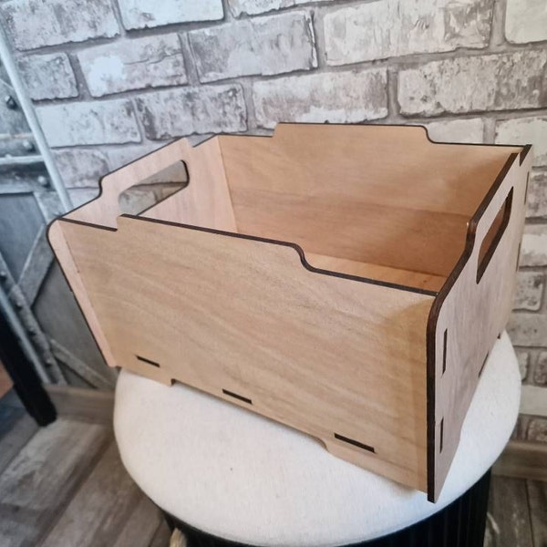 Laser Cut Stackable Storage Box Files, Laser Cut Wooden Box, Vector ...