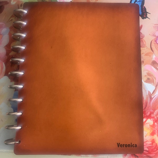 Discbound Leather Planner Cover, Personalized Planner Cover, Classic ...