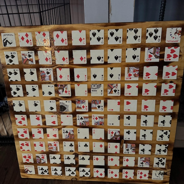 Handmade Wood Burned Sequence Game Board: 24-inch Square - Etsy