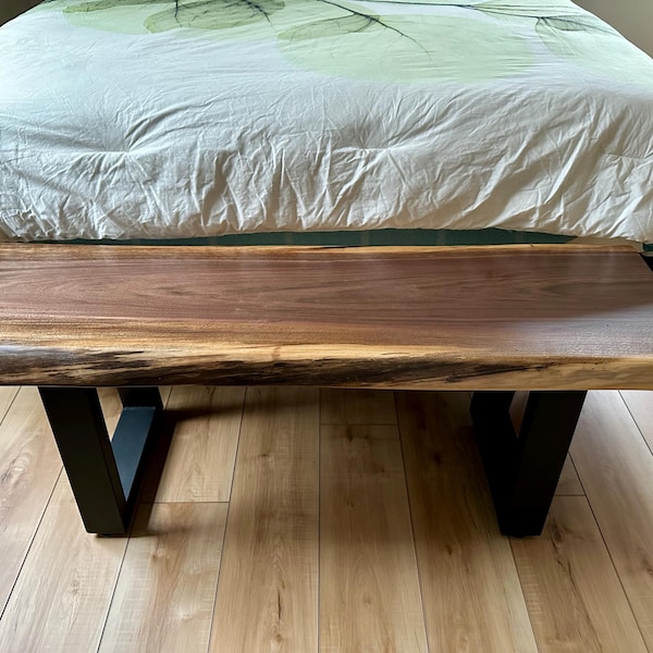 Live Edge Bench - Etsy