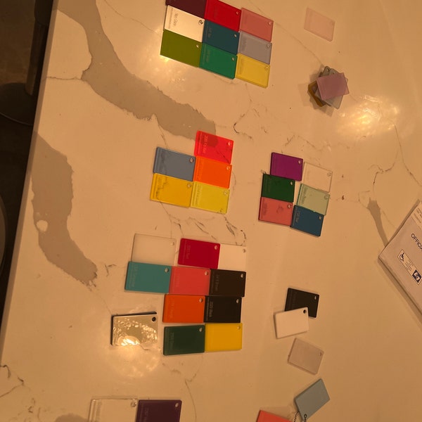 Acrylic Sample Kits - Translucent, Transparent, Mirror, Glitter, Frost ...