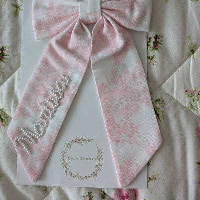 Bespoke Ivory Initial Bow Personalized Womens Girls Hair Pin Clip - Etsy