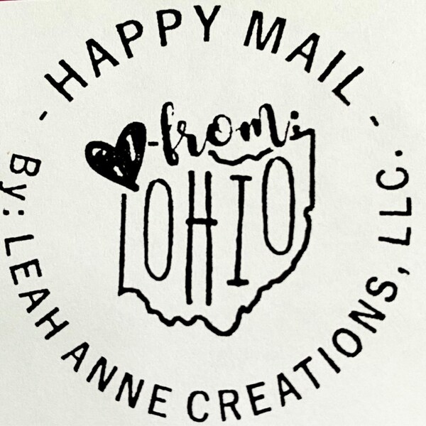 Ohio Address Stamp or Made in Ohio Custom Rubber Stamp, Self-inking ...