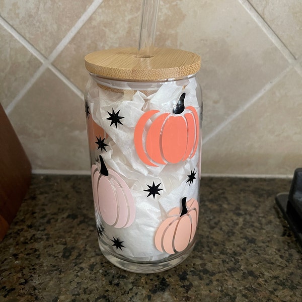 Halloween Pumpkin Libbey Can Wrap SVG Halloween Glass Can Wrap Svg 16 ...