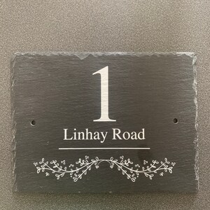 Rustic Slate House Sign Farmhouse Plaque Door Number 150 X 200mm - Etsy