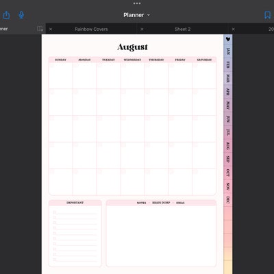 Monthly Planner Goodnotes Template Undated Monthly Planner Monthly ...