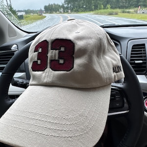 Custom Number Varsity Sports Player Baseball Hat Dad Cap - Etsy
