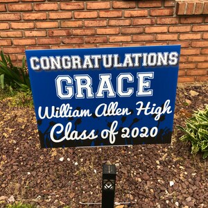 Graduation Lawn Sign Custom Personalized Graduation Yard Sign | Etsy