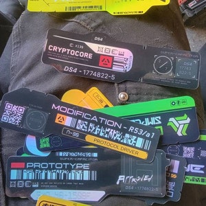 Futuristic Cyberpunk Decal Sticker Set 4pcs v13 - Etsy Canada