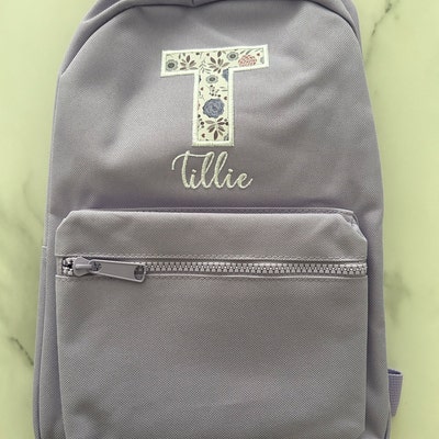 Personalised Toddler Backpack, Embroidered Initial and Name, Small Mini ...