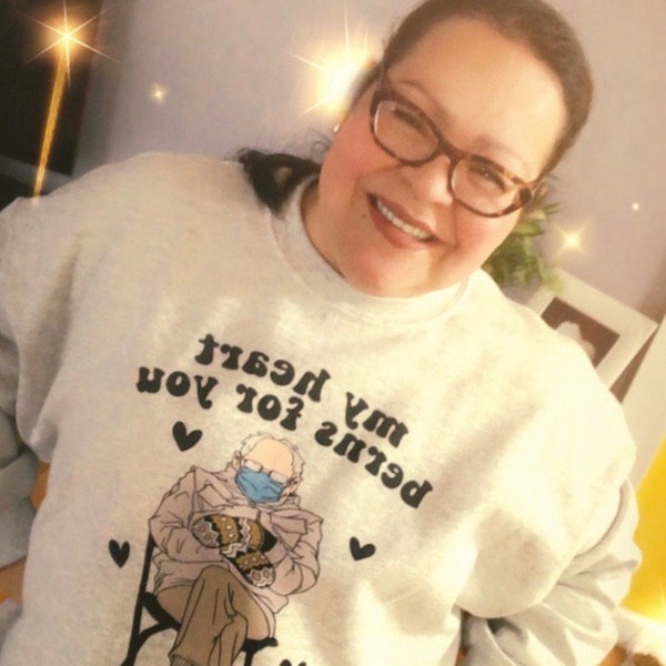 Bernie Sanders Sweatshirt, Sweater Mittens for Women, Galentines ...