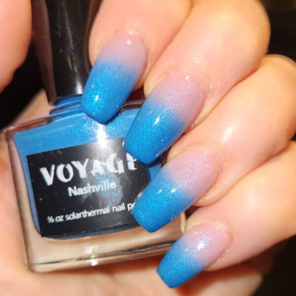 Tusayan: Solar UV Reactive Unique Nail Polish, Yellow Brown Purple Color Shifting Glitter Crelly ...