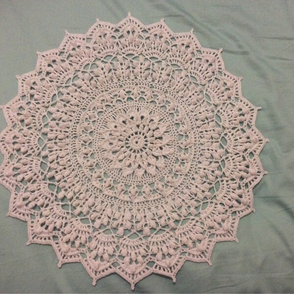 Pattern With Photo Tutorial for Crochet Doily Rozita. PDF Crochet Doily ...