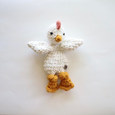 MINI Chickie Chicken Knotted Lovey Crochet Chicken PATTERN - Etsy