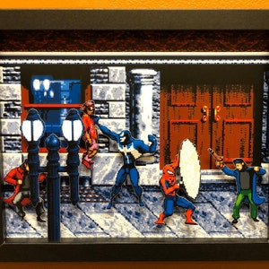 The Simpsons Shadow Box-arcade-simpsons | Etsy