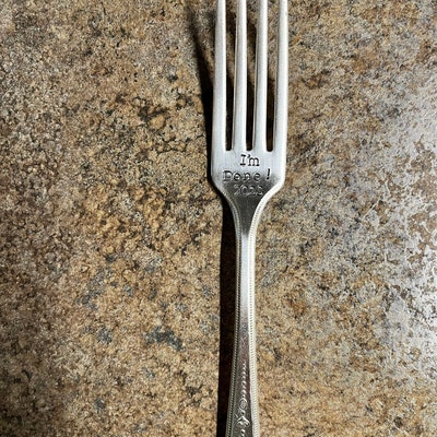 Fork Cheese Markers Vintage Fork Charcuterie Forks Hand Stamped Fork ...