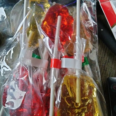 Vintage Clear Toy Candy Barley Lollipops 9 Count Vintage 3 - Etsy