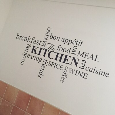 Kitchen Wall Art Word Art, Kitchen Wall Decor, Kitchen Wall Sticker ...