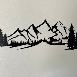 Mountain Silhouette Metal Sign Cutout - Etsy
