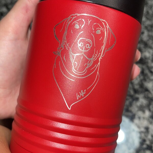 Custom Image, Logo, or Text Engraved Vacuum Insulated - 12 Oz 16 Oz Can ...