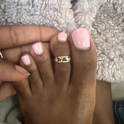 10k Lucky Yellow Gold Solid Toe Ring 5mm Band Gift Box Included Made in ...