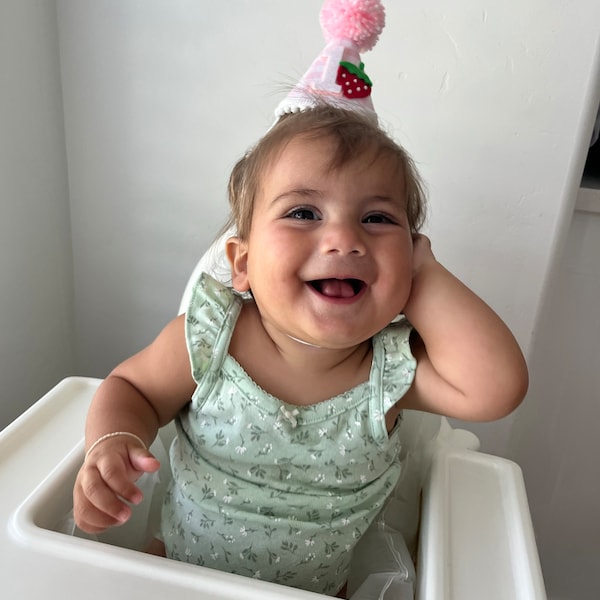 Strawberry Birthday Hat - Berry First Birthday Hat- Berry Sweet Party ...