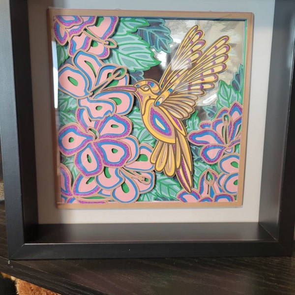 Hummingbird Colibri 3D Mandala Svg Files, Multilayer Panel for Laser ...