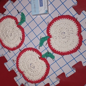 Fruit Slices Coaster Crochet Pattern Bundle, Apple, Citrus, Watermelon ...