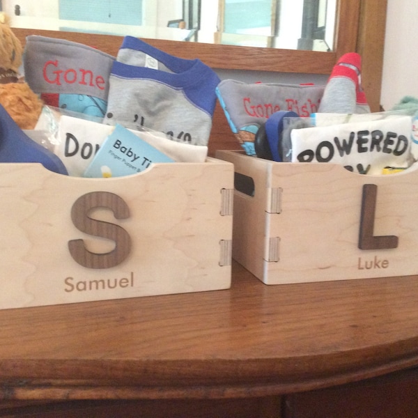 Wooden Toy Crate - Personalized Wood Box for Blocks and Toys - Handmade ...