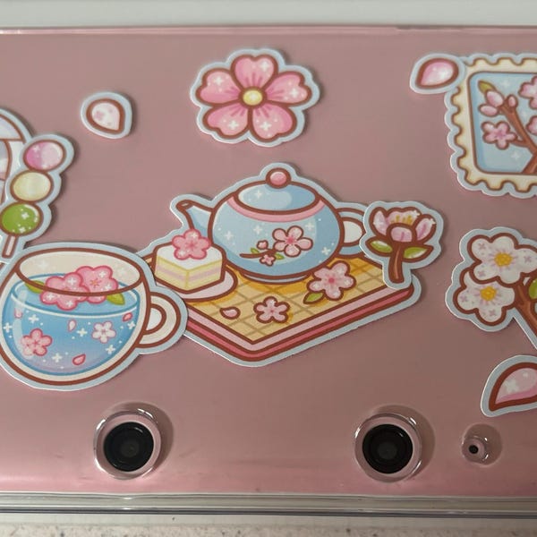 Sakura Spring Sticker Sheet - Cute, Kawaii, Japan, Japanese, Cherry ...
