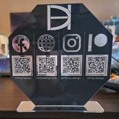 Multi QR Code Business Social Media Sign Payment Sign Instagram ...