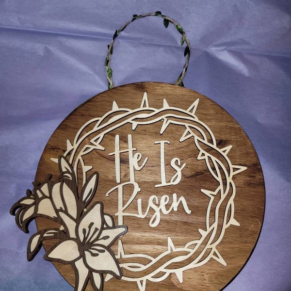 Easter Laser Cut File, He is Risen Laser SVG, Glowforge Easter, Laser ...