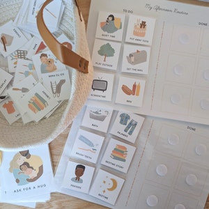 Editable Daily Routine Cards & Chart, Toddler Daily Rhythm, Visual ...