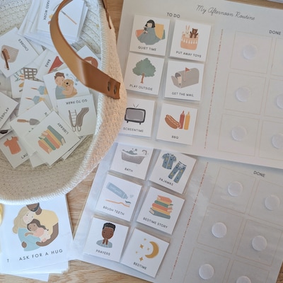 Editable Daily Routine Cards & Chart, Toddler Daily Rhythm, Visual ...