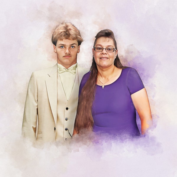 Remember Loved One Portrait, Lost Loved One Custom Portrait Gift ...