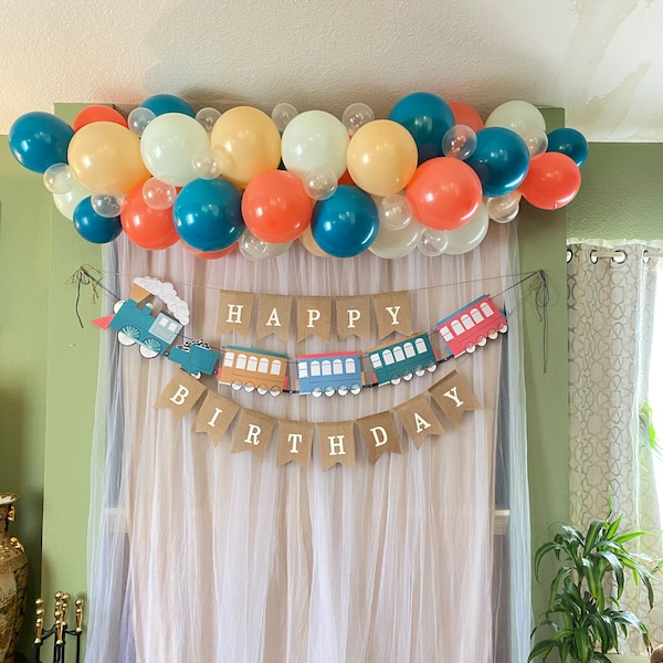 Meri Meri Train Garland (10' With Excess Cord - Pack of 1) - Etsy