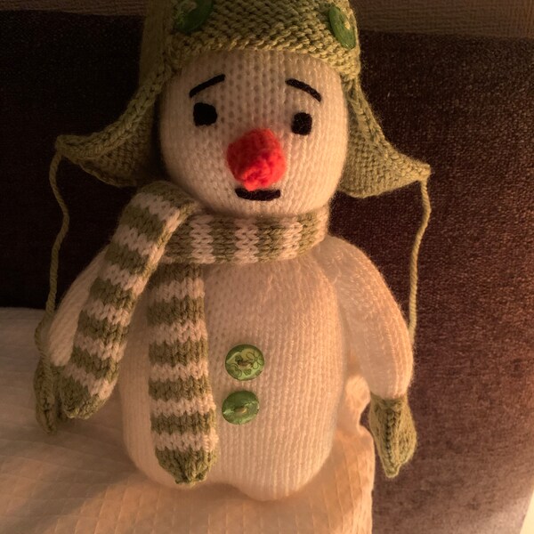 Snowman Knitting Pattern, DIY Snowman Toy, Christmas Decor, New Year's ...