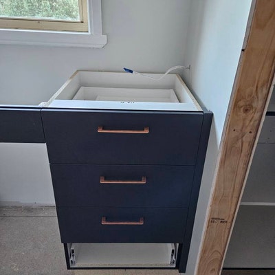 Matt Black Slim Squared Angular Kitchen Cabinet Handle 160mm Bedroom ...