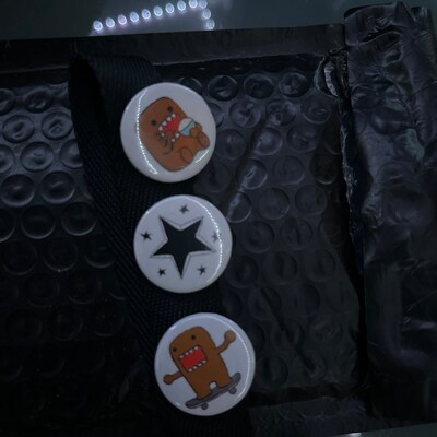 Domo Pins 4 Piece 1 Inch Button Pin Set Comes With Freebies Please Read ...