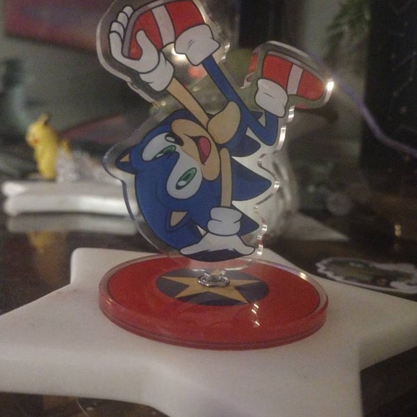 Sonic the Hedgehog Breakdancing Spinner Spinning Standee - 3 INCH - Etsy