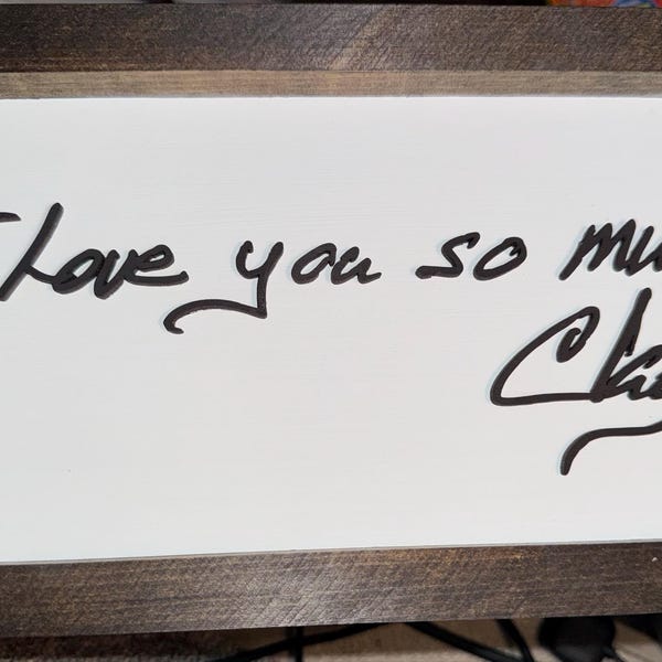 3D Custom Handwritten Wooden Sign || Personal Handwriting Wood Sign ...