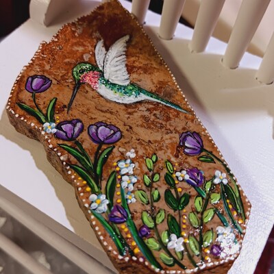 Hand Painted Rock Slice Cardinal Visitors From Heaven. - Etsy