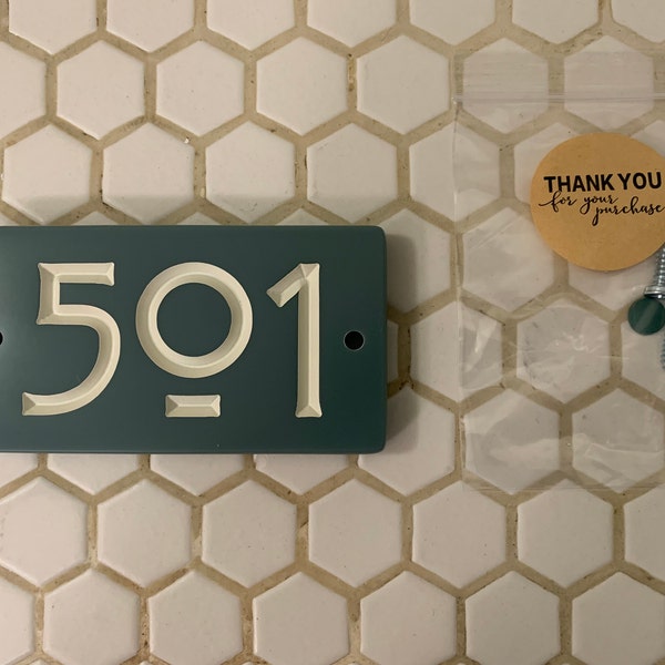 Vertical Mission Address Sign Engraved House Number. Choice of 3 Sizes ...