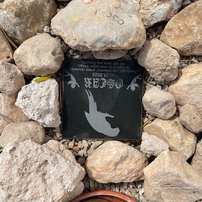 Custom Fish Memorial Stone, Pet Tombstone for Fish, Fish Headstone ...