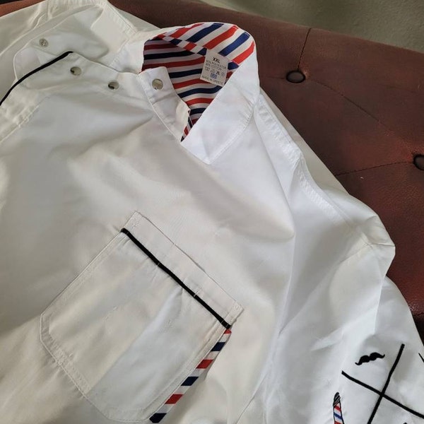 The Barber ,white Barber Smock by ERGOSTYL - Etsy