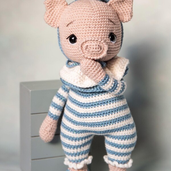 Crochet Pattern Cute Ivy the Pig Piglet Amigurumi PDF English Spanish ...