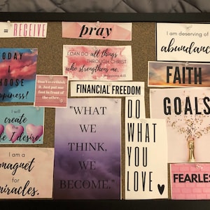 Vision Board Quote Cards 32 3x3 Printable Affirmations Instant Download ...