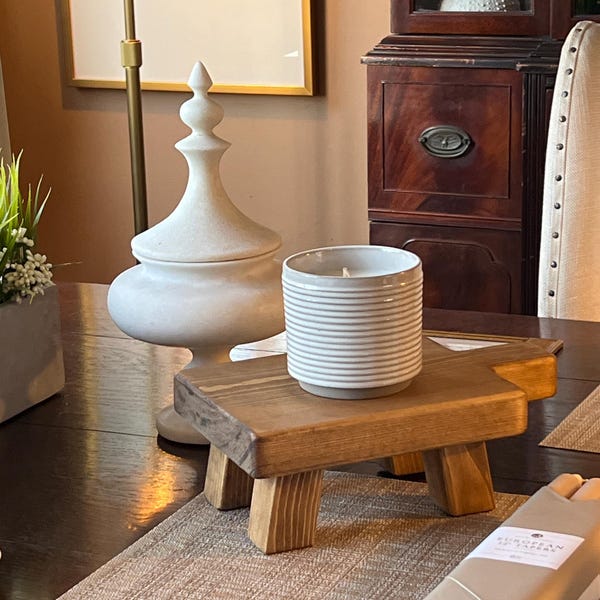 Mini Display Stool | Wooden Decor | Wooden Riser | Brown Wooden Riser ...