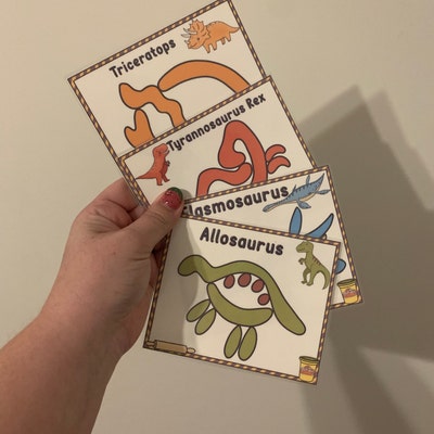 Dinosaur Play Doh Mats Visual Cards Printable Play Dough Party ...