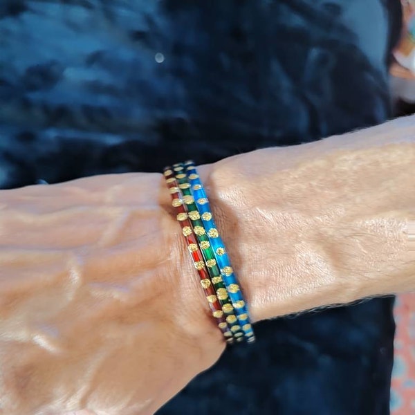 Traditional Glass Bangles / Half Dozen Bangles / Baby Shower ...